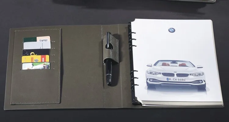 Binder Custom Made Classmate Lock Leather Diary Notebook With Card ...