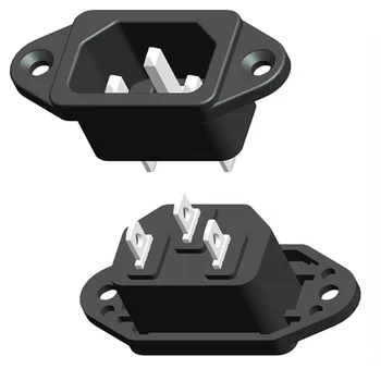 Iec60320 Male Connector C16 Appliance Inlet Power Socket Screw Mounted ...