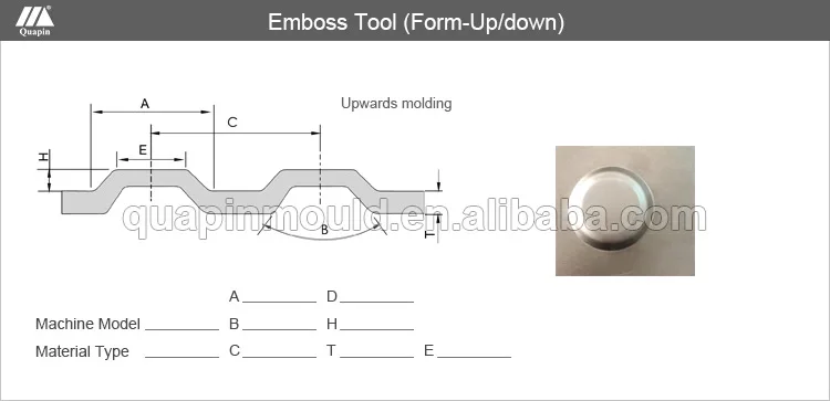 Sheet Metal Stamping Thick Turret Forming Tooling Emboss Tools For ...