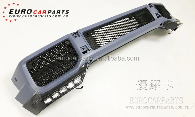 W463 B Style Front Lip Corner With Led Carbon Fiber Material For W463 ...