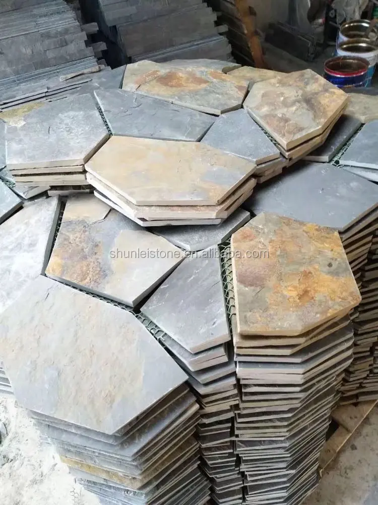 Natural Split Random Rusty Slate Flagstone - Buy Slate Flagstone,Rusty Slate Flagstone,Cheap ...