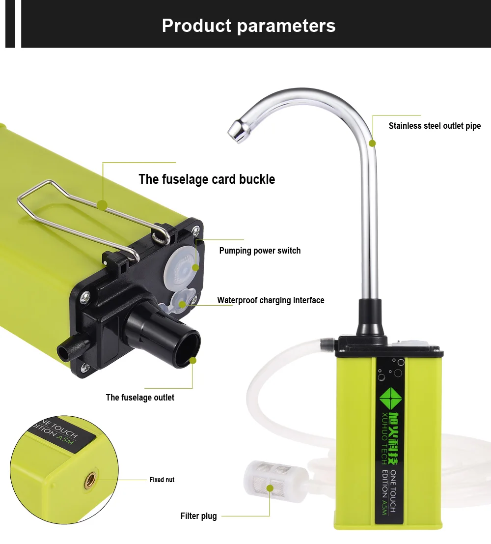 Peche Rechargeable Automatic Fishing Water Pumping Hand-washing Full ...