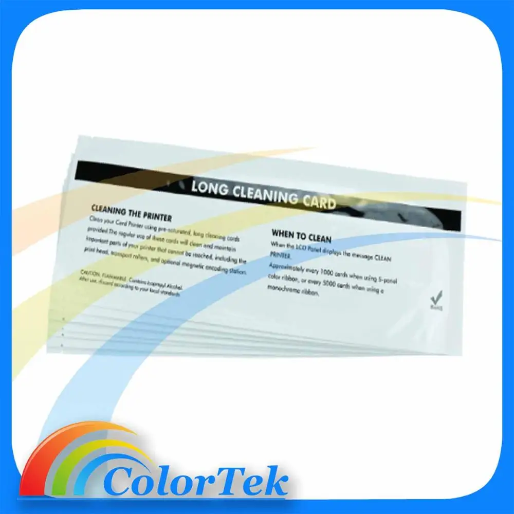 Compatible Zebra Card Printer Long Cleaning Card T Card Kit 105912-913 ...