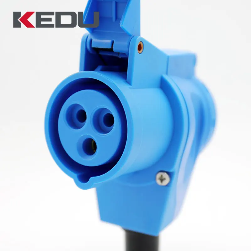 KEDU SD321-1 - Reliable CEE Plug with Integrated Schuko Socket