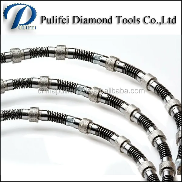 Diamond Wire Rope Saw For Stone Cutting Plastic Diamond Beads Granite ...