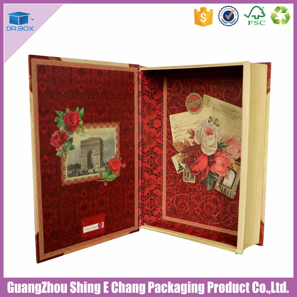China Promotion Luxury Classic Book Shape Storage Box /book Like Boxes ...
