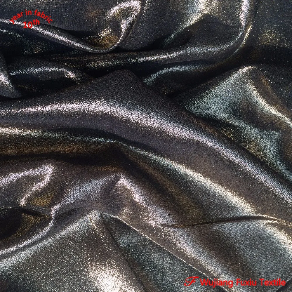 Fashion Gold Silver Coated Shining Metallic Chiffon Fabric For Lady ...