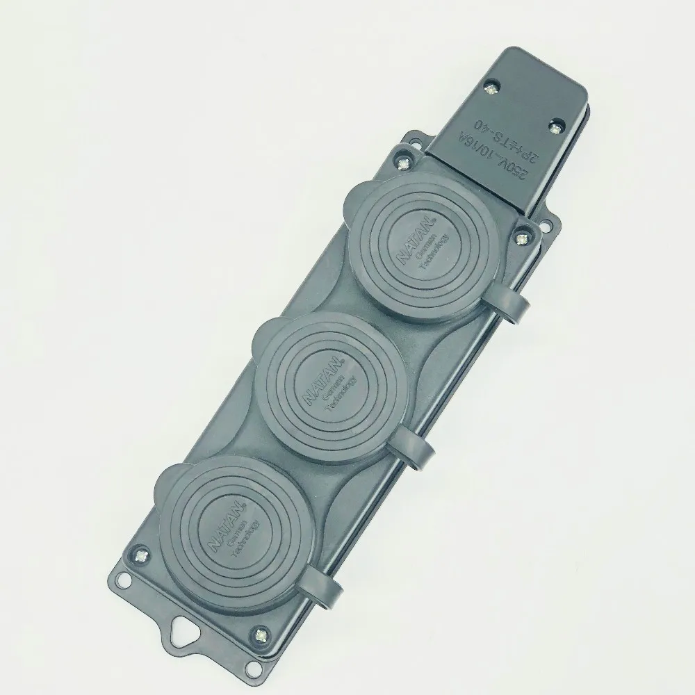 Ip44 Waterproof Outdoor Electric Socket 3 Ways Power Strip Extension ...