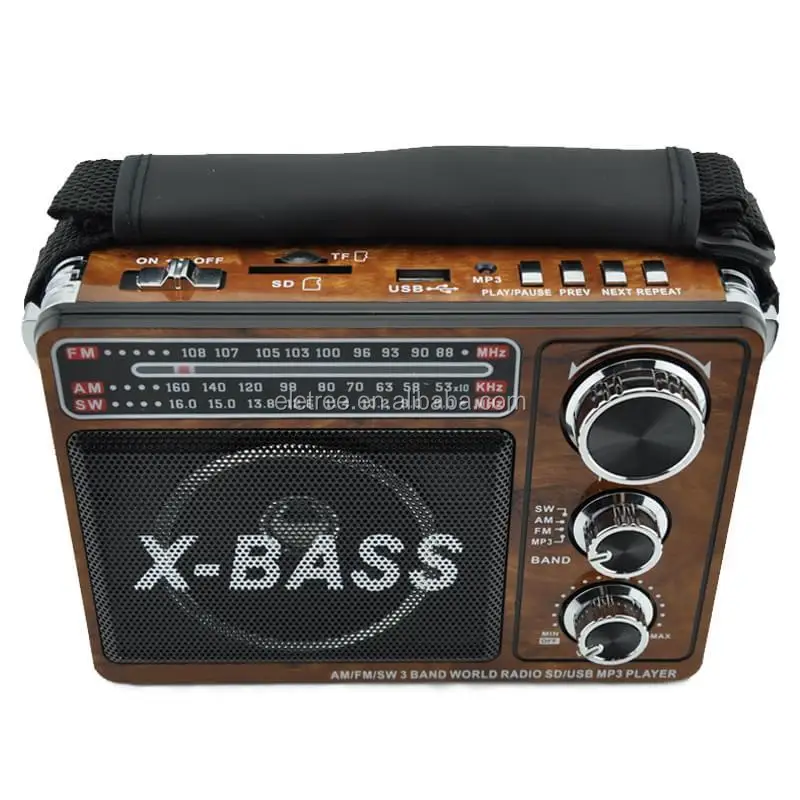 Cheap Fm Am Sw X-bass Portable Radio With Usb Sd Mp3 Player ...