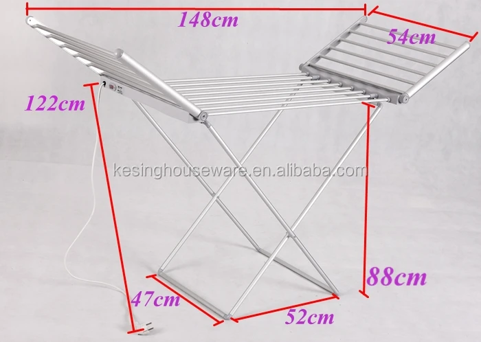 Free Standing Aluminum Electric Heated Laundry Drying Rack - Buy ...