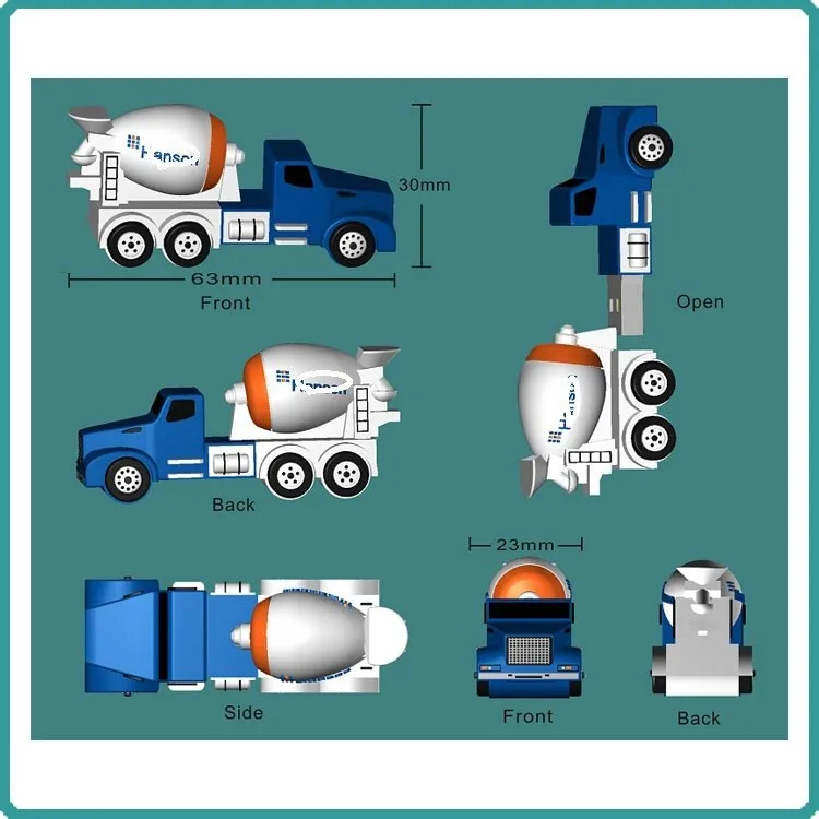 Custom Logo 3D PVC USB Pendrive Train Shape - 3-5 Years Warranty