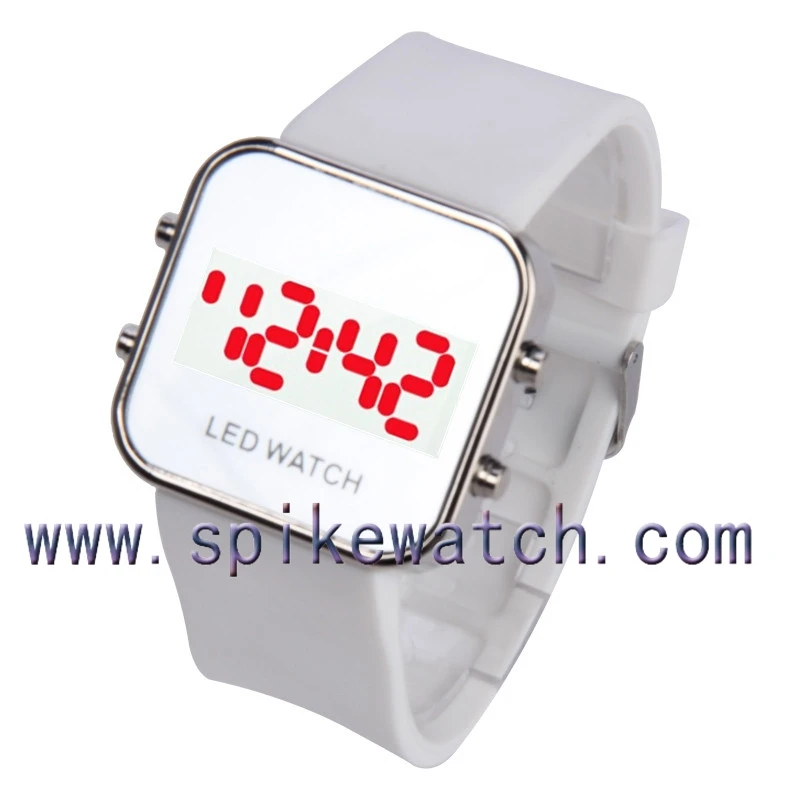 Square Shaped Silicone LED Wrist Watch - Big Face Digital