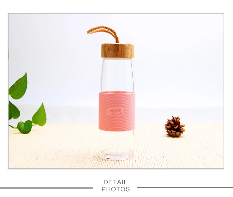 Wholesale Glass Bottle With White Oak Wood Cap,210ml Glass Water Bottle ...