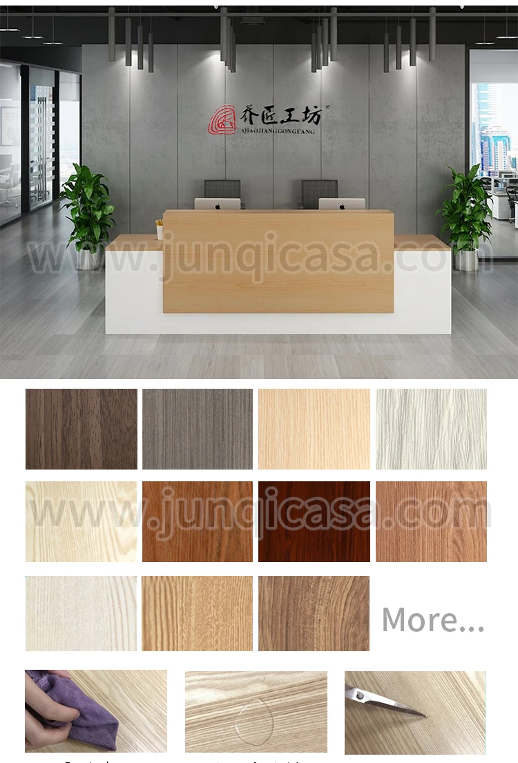 Commercial Office Furniture Elegant Front Desk Bar Counter Lobby Wood ...