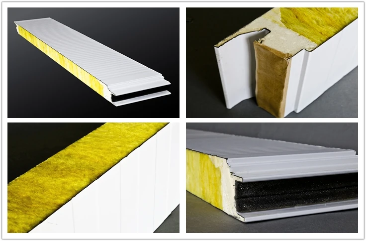 High Quality Durable Insulated Glass Wool Pu Seal Sandwich Panel - Buy ...