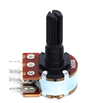 Plastic Shaft Potentiometer Wh148 7 Mm Push Button Potentiometer - Buy ...