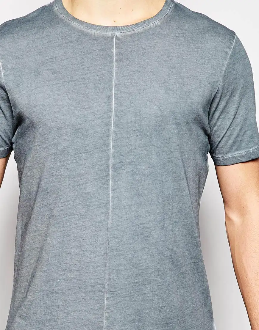 Longline T Shirt Enzyme Wash T-shirt And Step Hem - Buy Enzyme Wash T ...