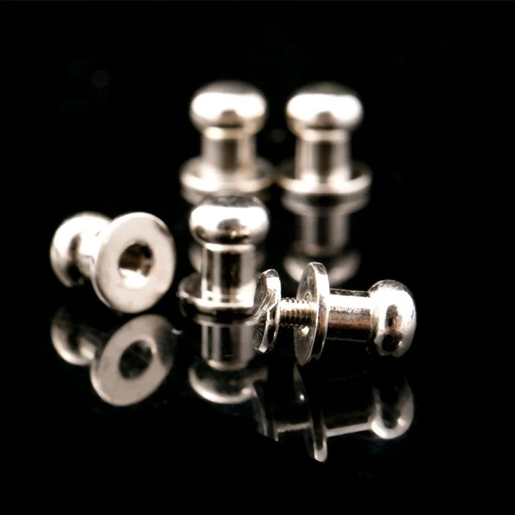 Chicago Nail Silver Solid Brass Button Stud Nipple Head Monk Head Screw ...