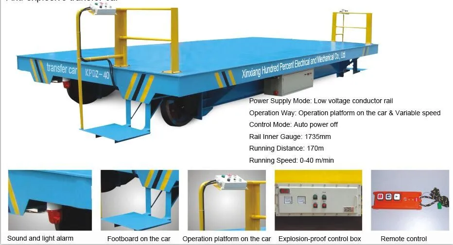 Foundry Plant Railroad Motorised Transfer Trolley With Steel Platform ...