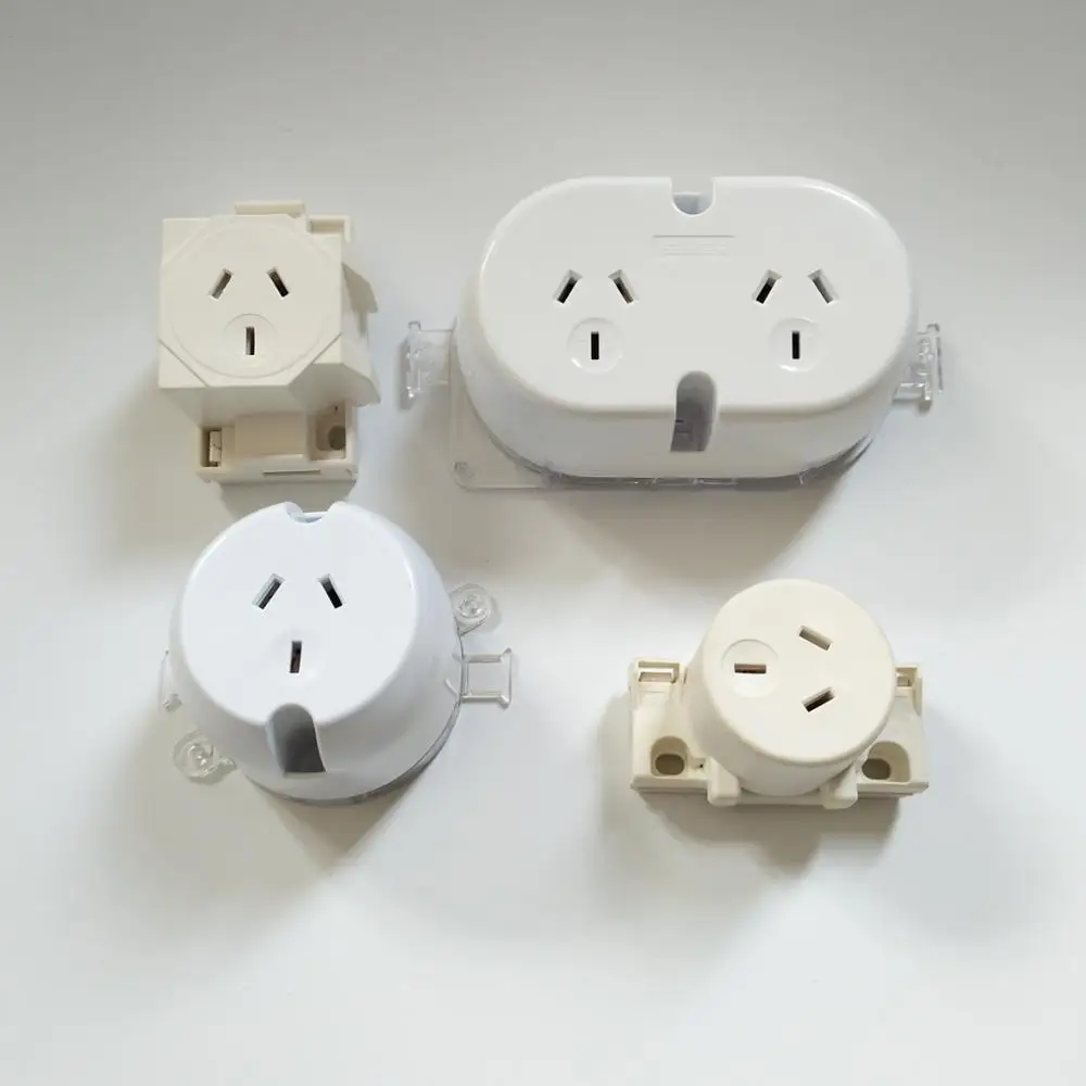 Australian 250v 10a 3 Pin With Transparent Base Single Double Wall ...