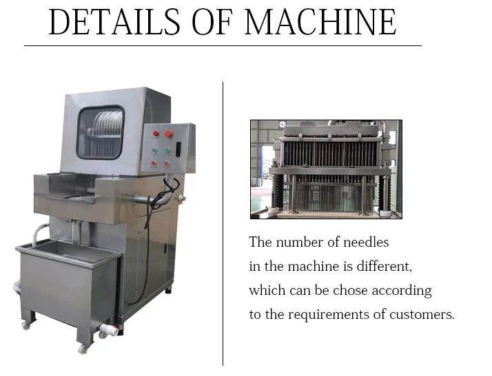 Full Automatic Meat Brine Injector Machine for Chicken Fish Meat