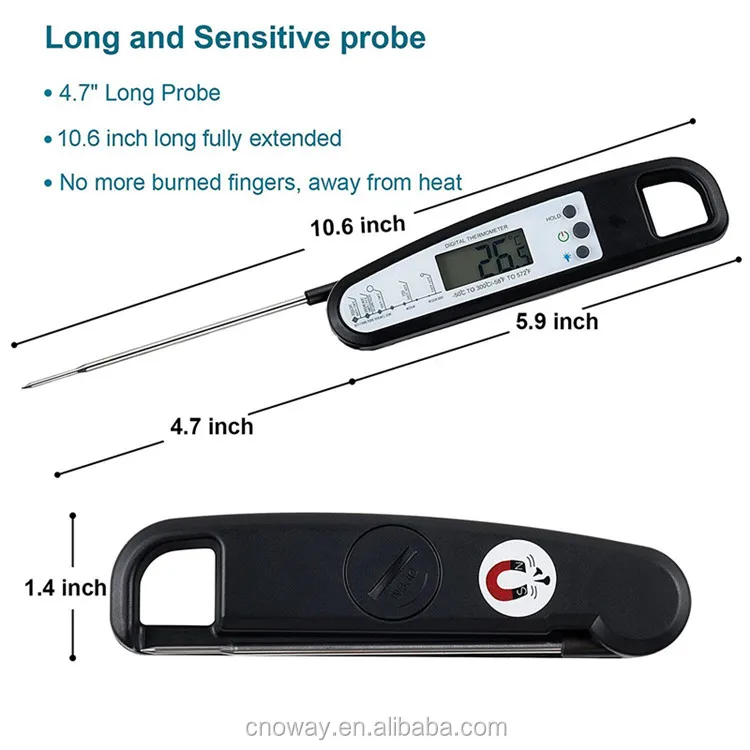Cooking Temperature Sensor Digital Folding Food Thermometer Good Cook ...