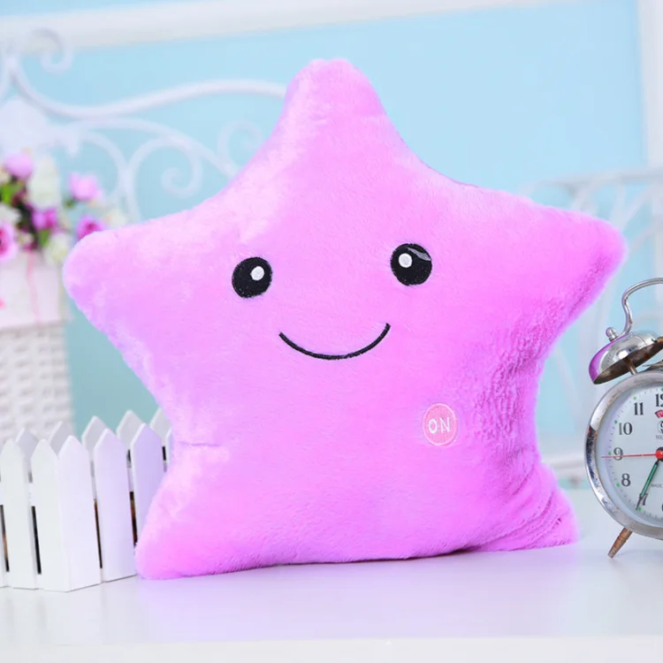 5 Colors Colorful Body Pillow Star Shape Glow Light Pillow Cushion Soft ...