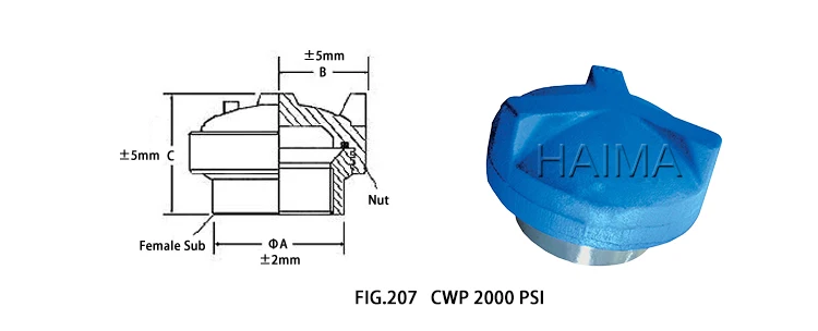 Figure 207 Blanking Hammer Union Steel Hammer Union Fig207 - Buy Steel ...