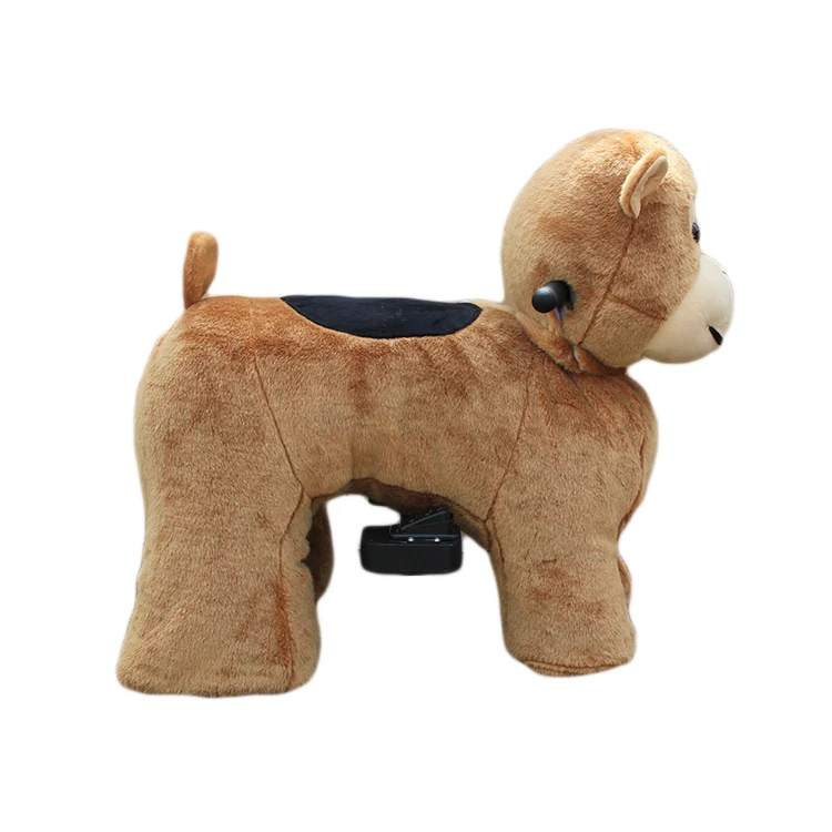 Rechargeable Electric 6V Plush Animal Ride-on Toy for Kids
