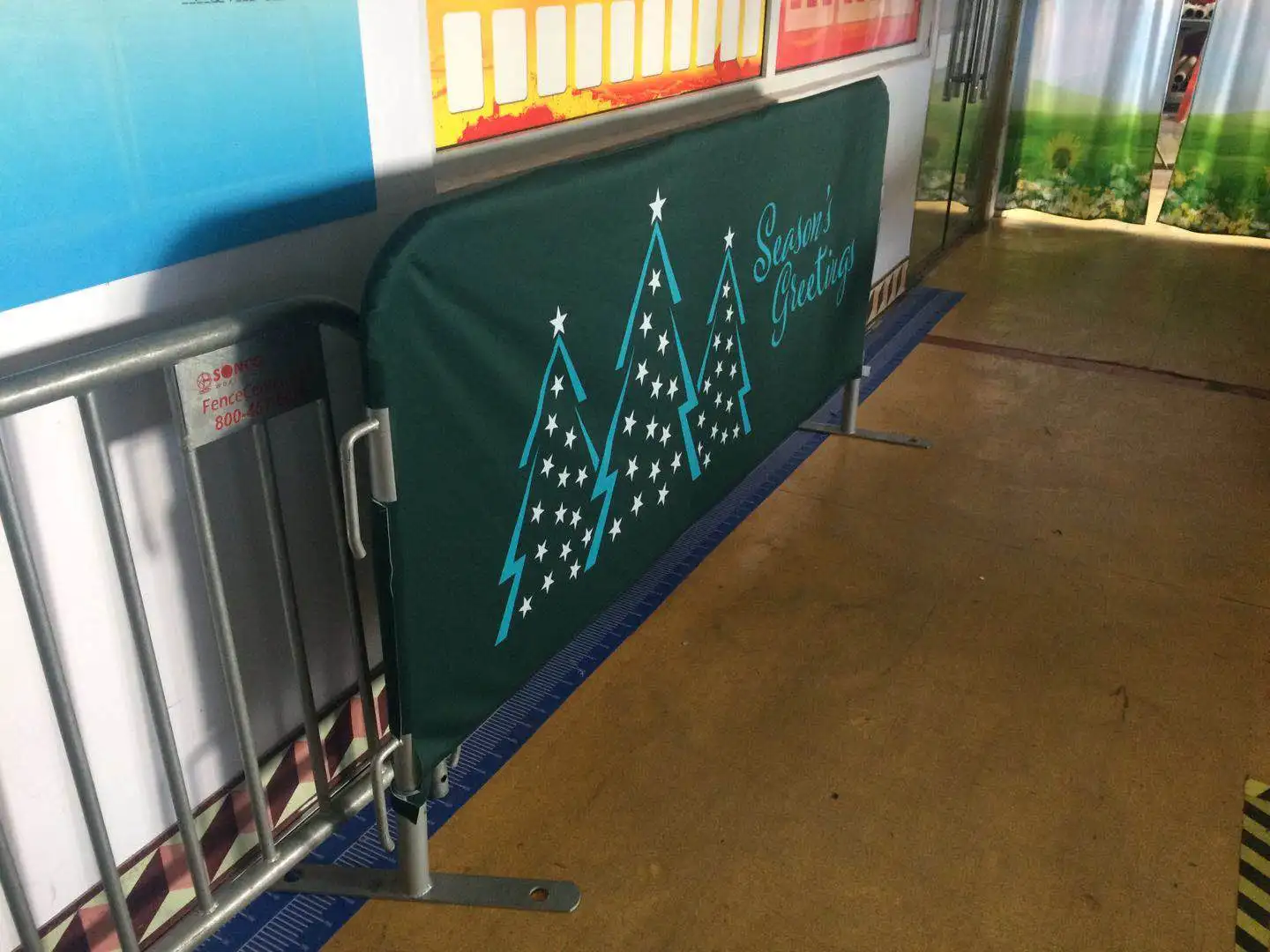 Customized Printed Logo Crowd Control Mesh Pvc Vinyl Barricade Barrier ...