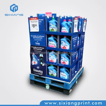 Custom Cardboard Pallet Lots Display For Liquid Laundry Detergent - Buy ...