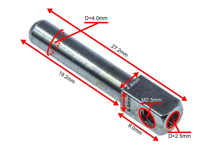 4mm Euro Plug Pin - 10A Brass Round Pin for Flat Plug