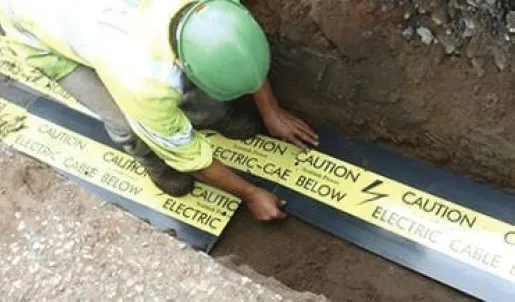 Custom High Quality Pe Cable Protection Cover Tiles Reflective Warning ...