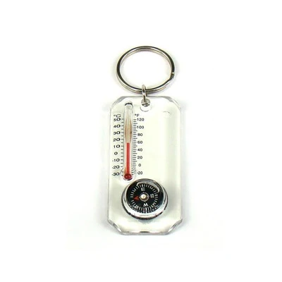 Compass Keychain Thermometer - Customizable Promotional Gift