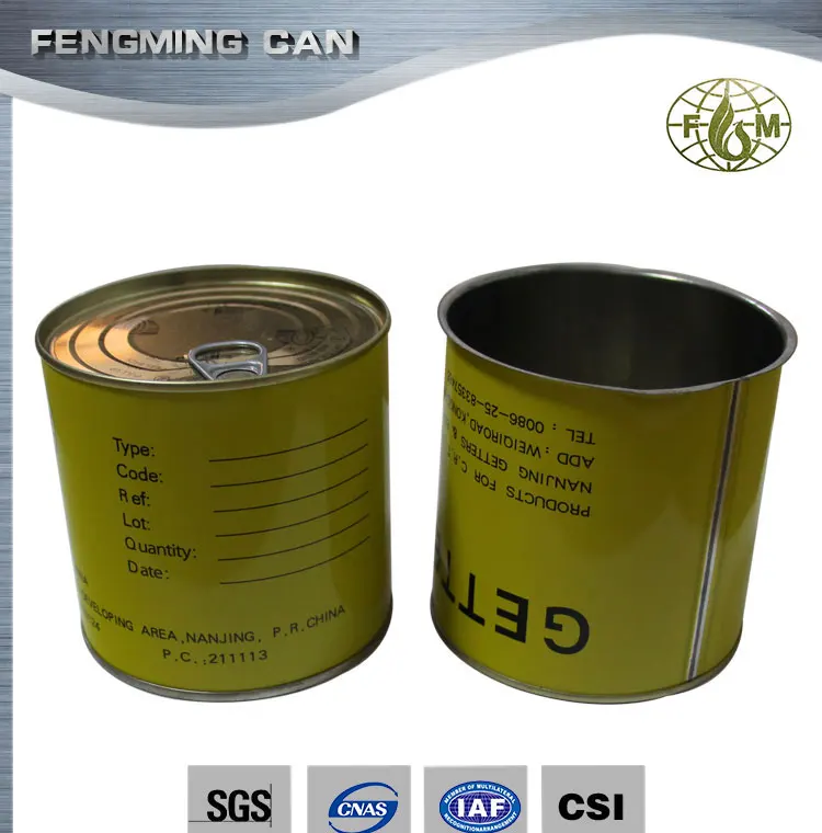 Round/ Rectangular Metal Can / Tin Can With Easy Open Lid - Buy Round ...