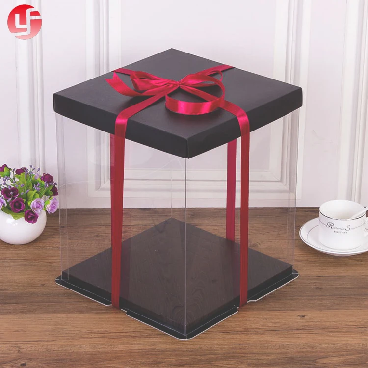 China Supplier Romantic Clear Tall Wedding Cake Packaging Box - Buy ...