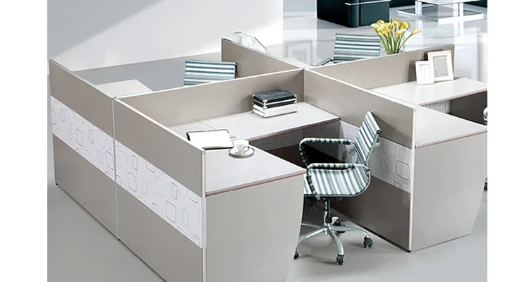 Assembly Secretary Computer Cubicles Desk 4 People Modular Laboratory ...