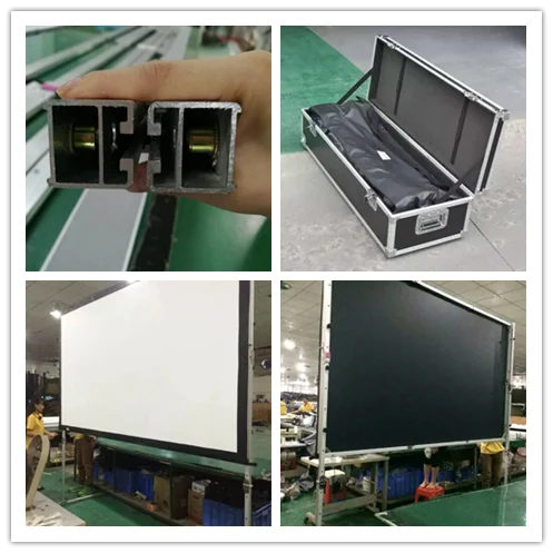 300 Inch Portable Outdoor Projector Screen - Fast Folding Front & Rear ...