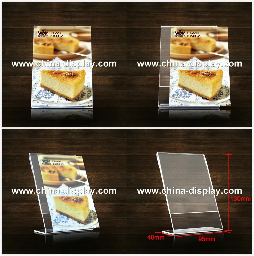 Clear Acrylic Material Acrylic Menu Tag Holder For Hotel,Restaurant ...