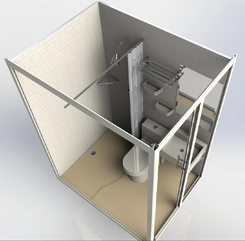 Complete Prefab Ready Made Modular Bathroom Shower Unit - Buy Complete ...