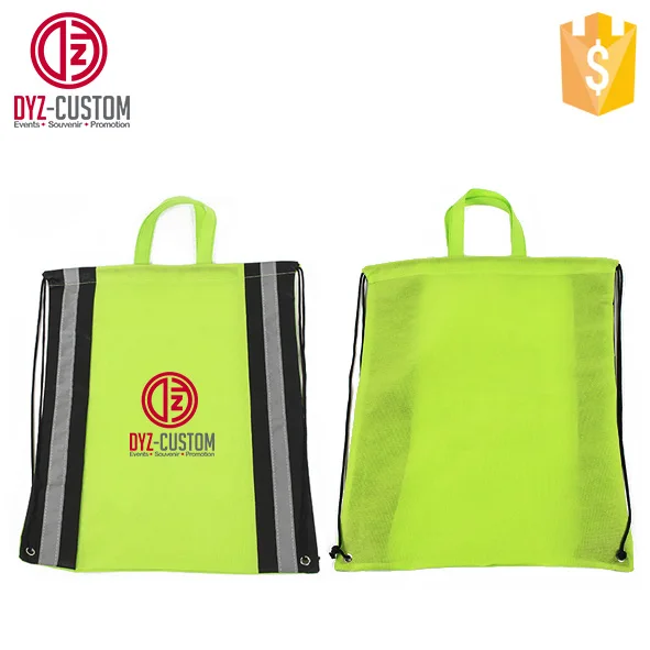 Custom Reflective Stripe Sports Drawstring Backpack - Buy Sports ...