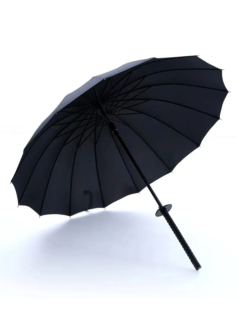 New Design Black Gun Japanese Samurai Sword Handle Umbrella