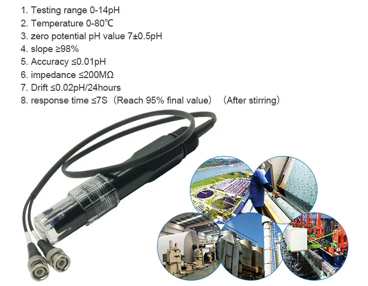 Water Ph Conductivity Combined Sensor Electrode Probe - Buy ...