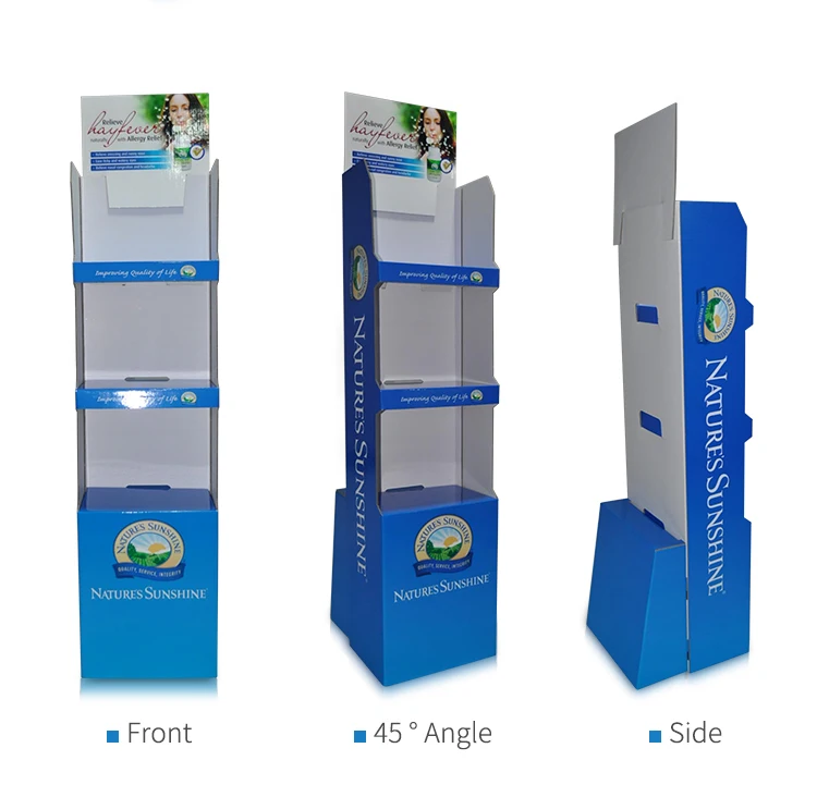 Corrugated Paper Store Display Paper 4 Tier Floor Standing Retail ...