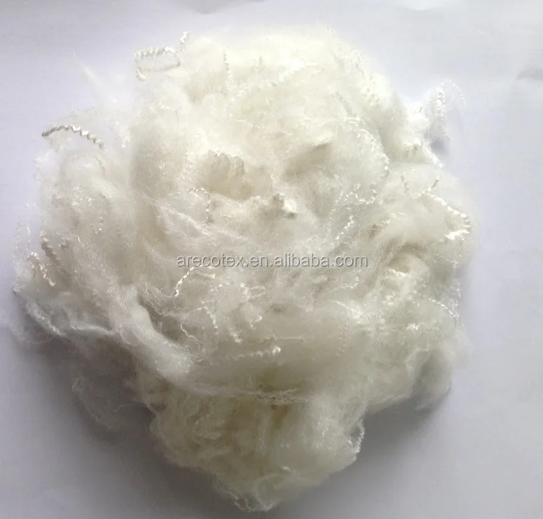 recycled psf raw white semi dull polyester staple fiber 1.4dx38mm ...
