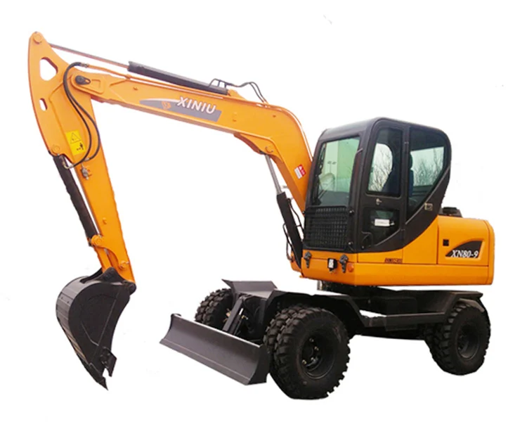 8 Ton Roda Xiniu Excavator Mini Excavator Dengan Kayu Grabber - Buy ...
