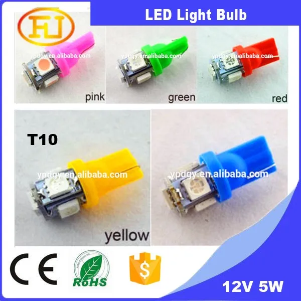5w Smd5050 Led T10 12v T10 Led Auto Bulb Lamplighting Led T10 - Buy T10 ...