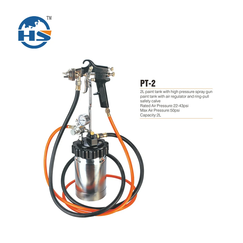 High Pressure Paint Tank Spray Gun With Air Regulator - Buy Reduced ...