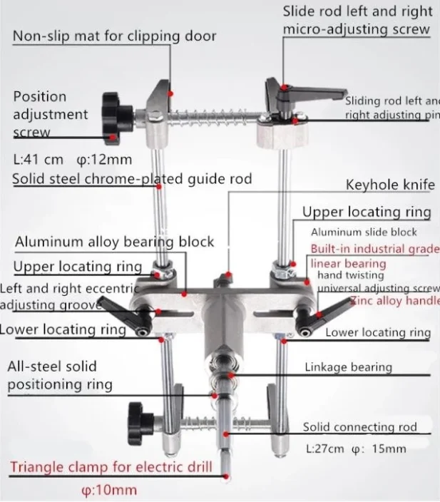 portable door lock wood mortising machine tool mortising drilling ...