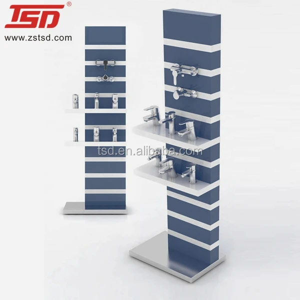 Custom Floor Standing Wood Metal Display Rack for Faucets